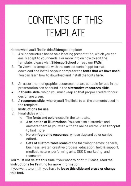 Printable Club Meeting Agenda Presentation