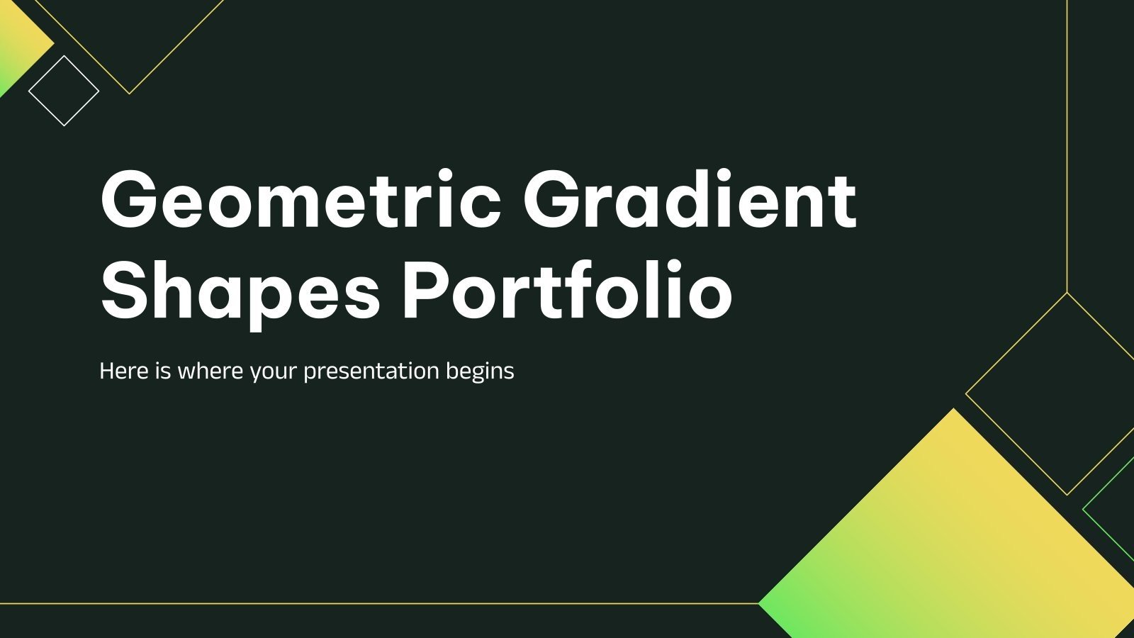 Geometric Gradient Shapes Portfolio Presentation