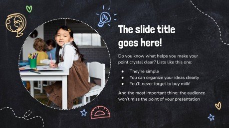 Simple Blackboard Background Lesson Presentation