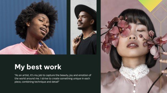 Geometric Gradient Shapes Portfolio Presentation