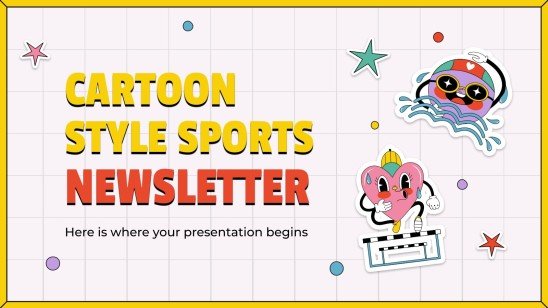 Cartoon Style Sports Newsletter Presentation