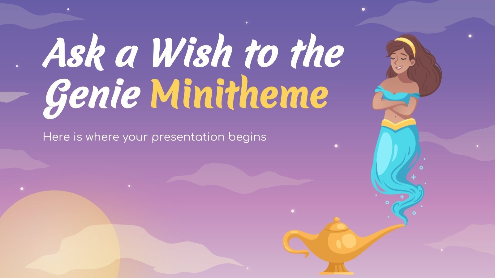 Ask a Wish to the Genie Minitheme Presentation