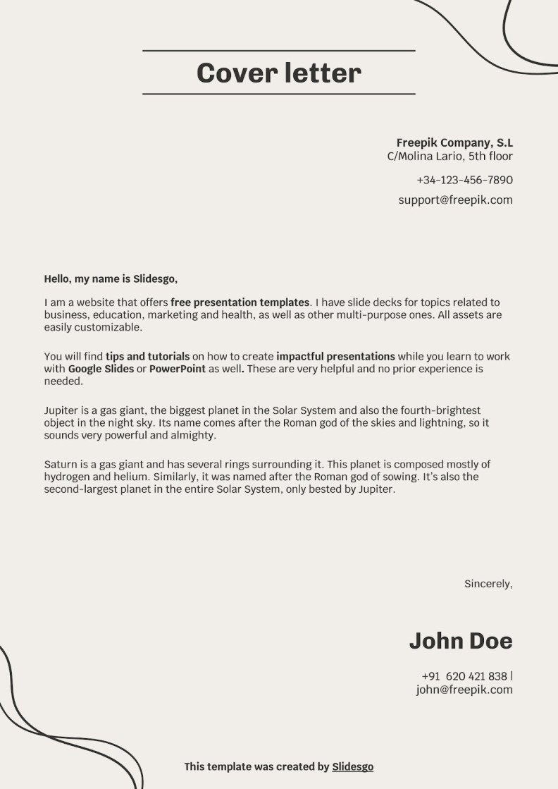 Minimalist Lines CV Presentation