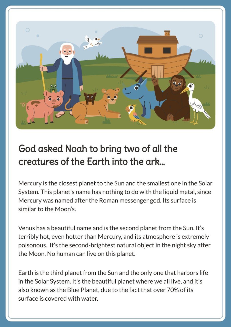 Noah's Ark Storybook for Kids Presentation