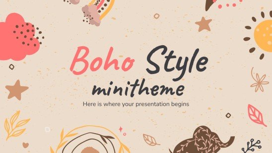 Boho Style Minitheme Presentation