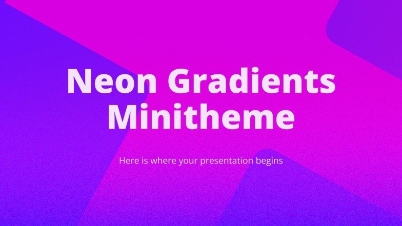 Neon Gradients Minitheme Presentation