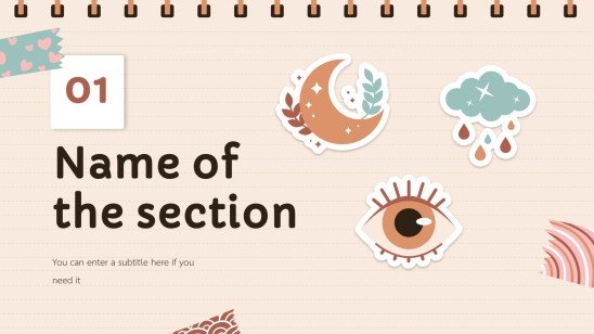 Boho Stickers Notebook for Elementary Presentation