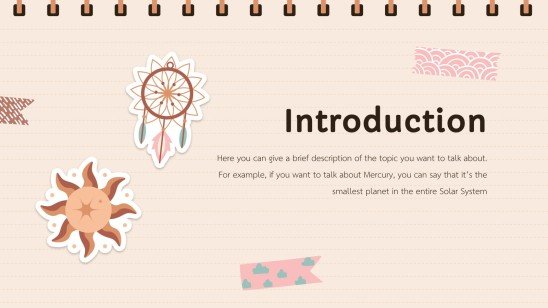 Boho Stickers Notebook for Elementary Presentation