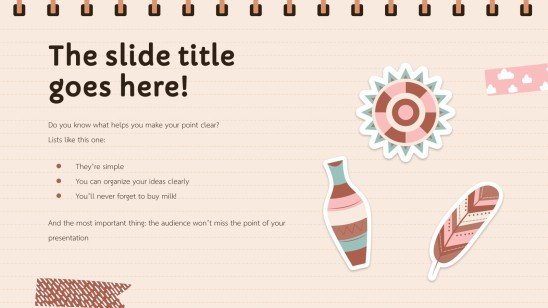 Boho Stickers Notebook for Elementary Presentation