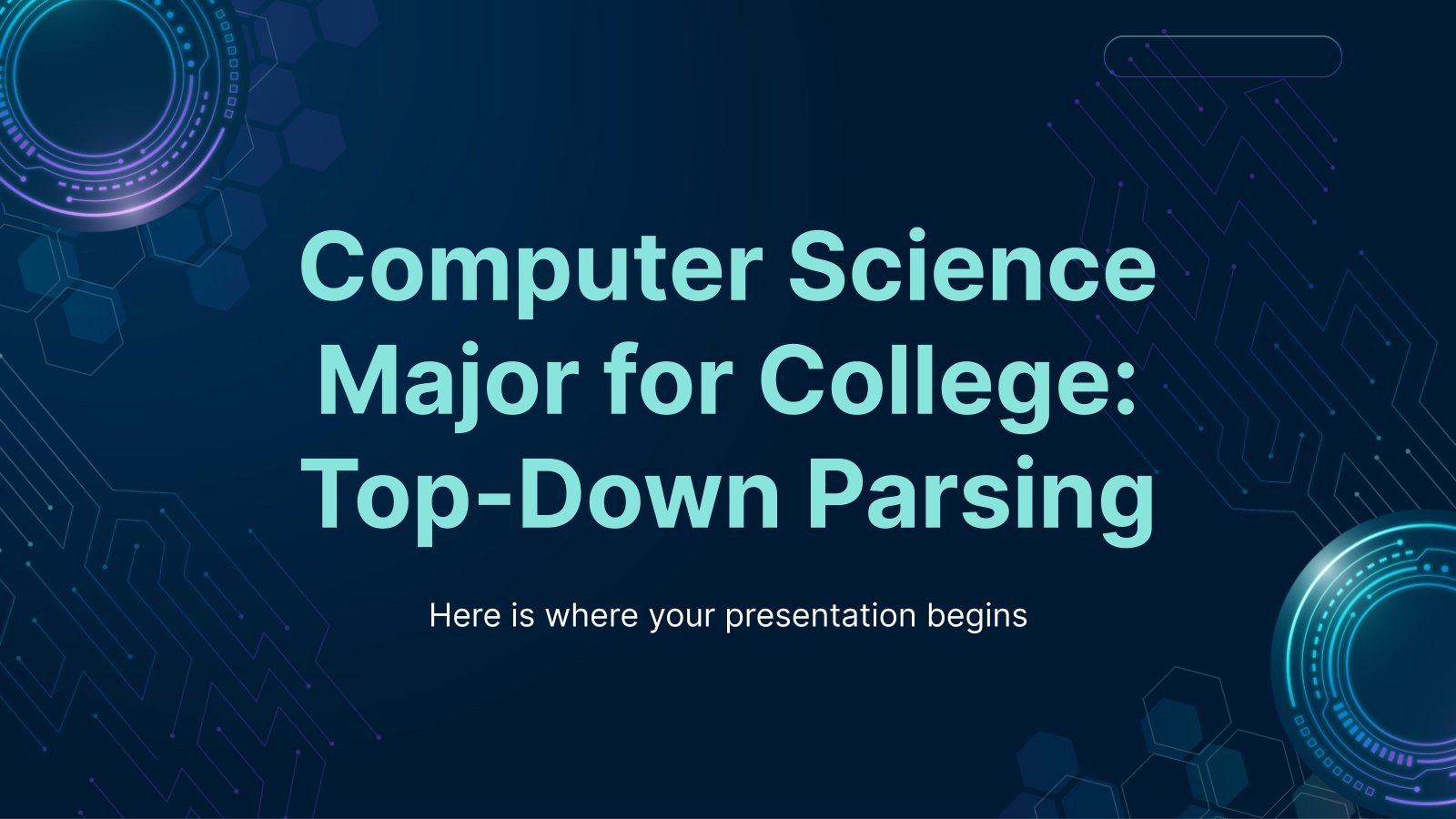 Computer Science Major for College: Top-Down Parsing