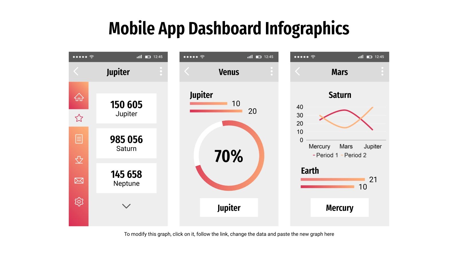 Mobile App Dashboard Infographics for Google Slides & PPT