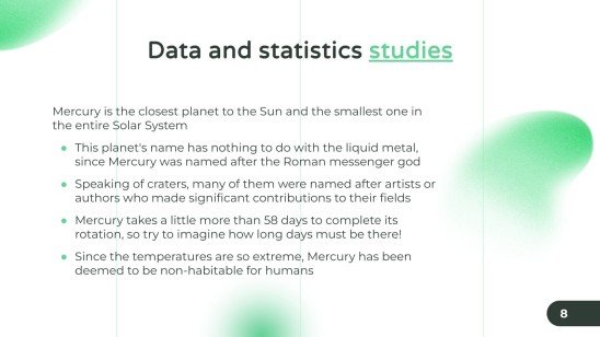Data and Statistics Presentation