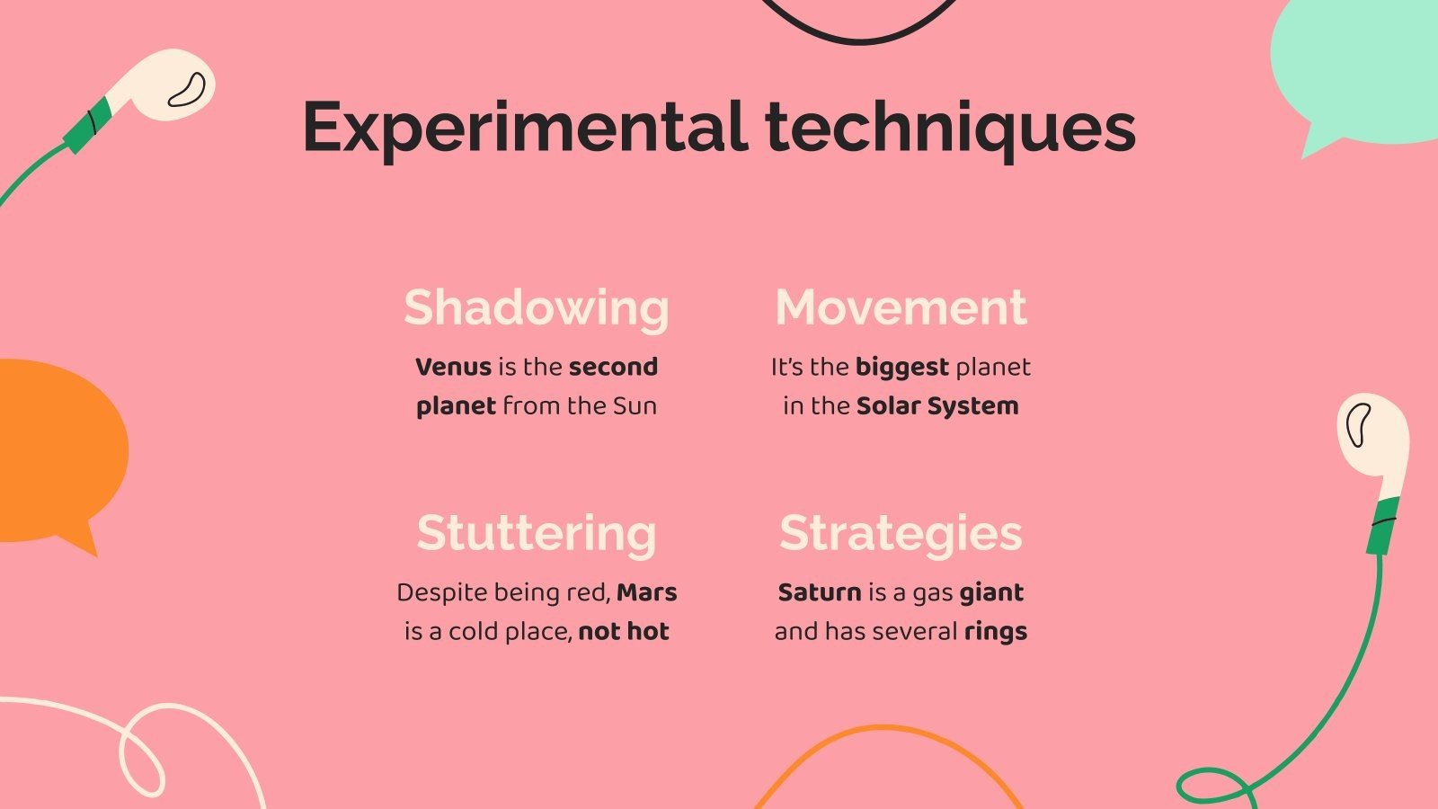 Language Techniques: Speech Shadowing Presentation