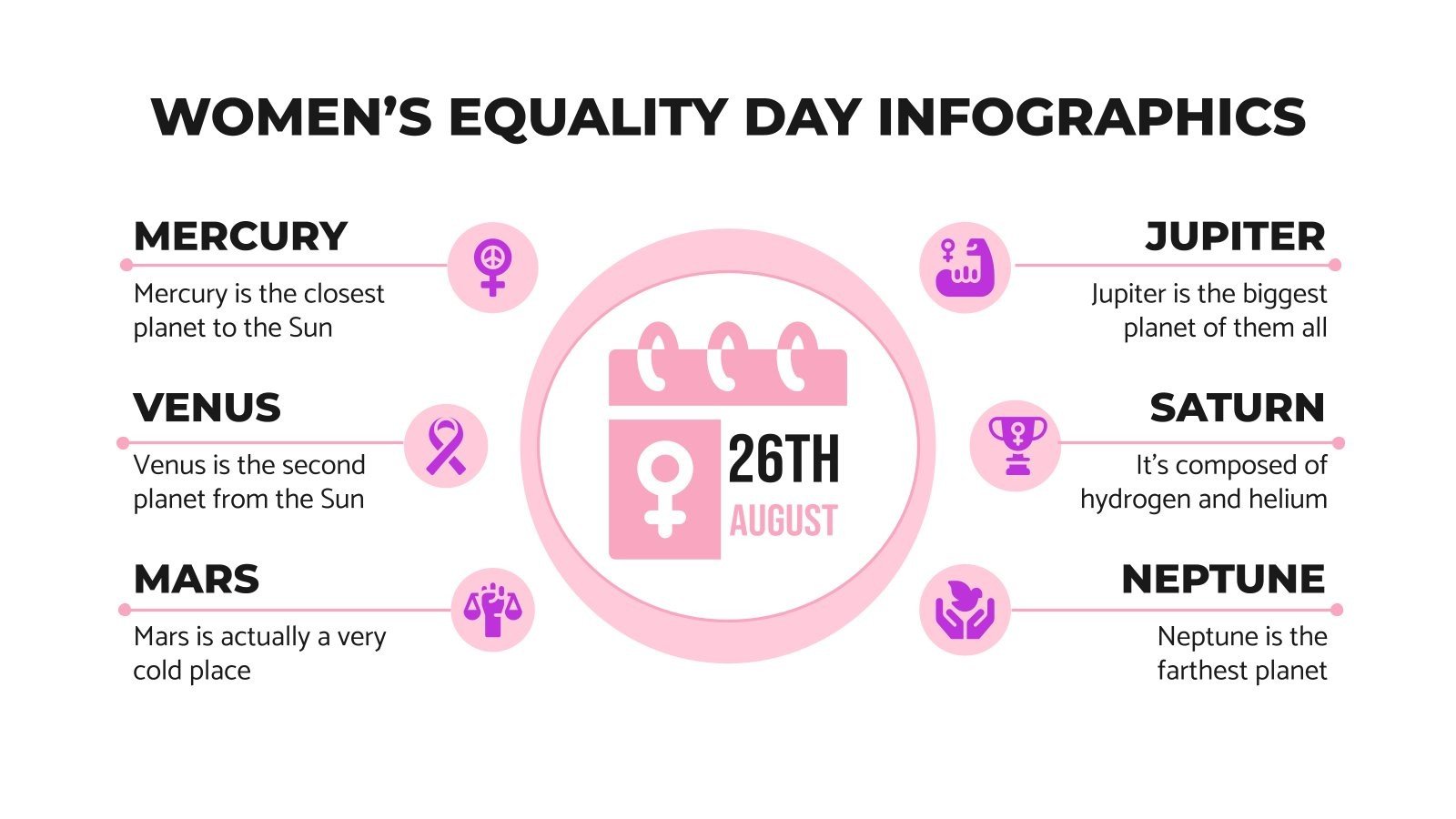 Women's Equality Day Infographics Template