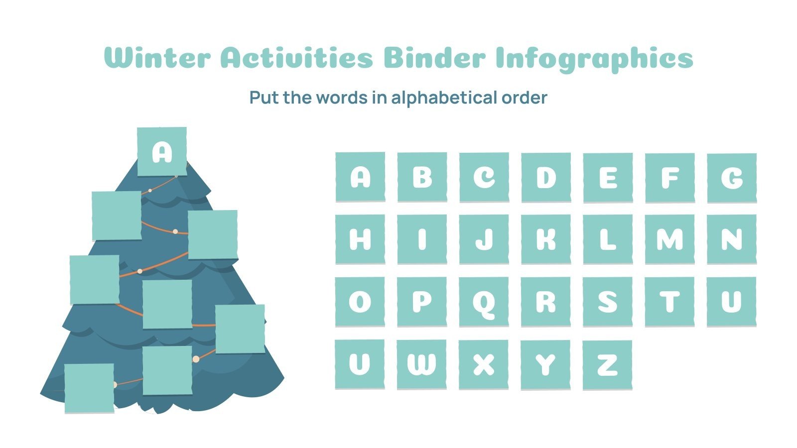 Winter Activities Binder Infographics Template
