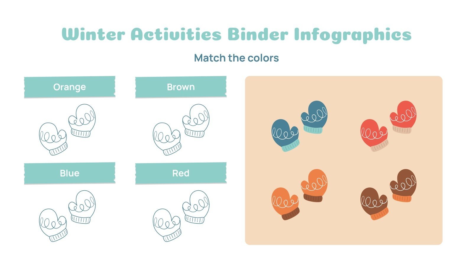 Winter Activities Binder Infographics Template