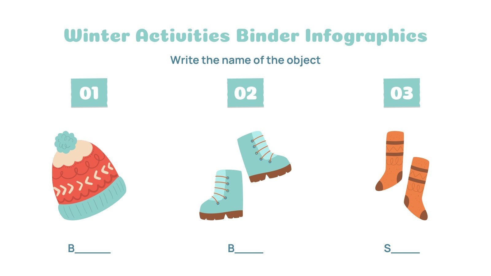 Winter Activities Binder Infographics Template