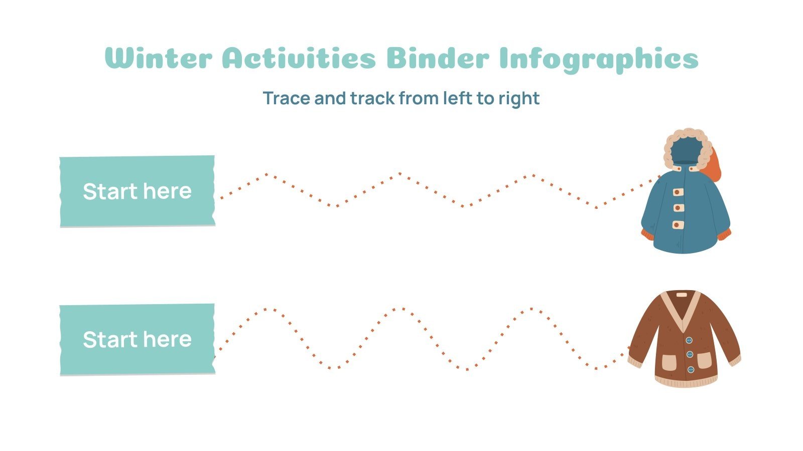 Winter Activities Binder Infographics Template