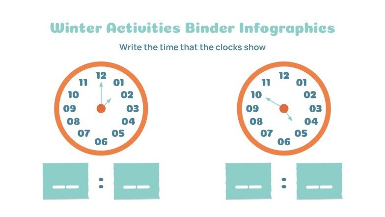 Winter Activities Binder Infographics Template