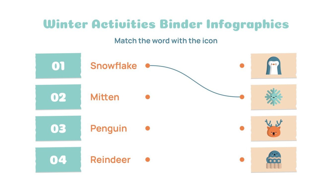 Winter Activities Binder Infographics Template