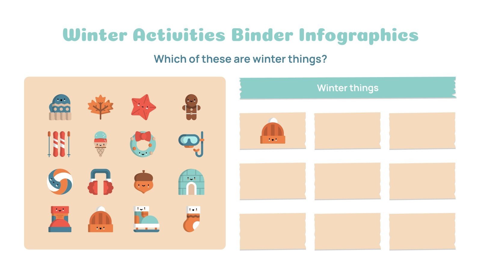 Winter Activities Binder Infographics Template