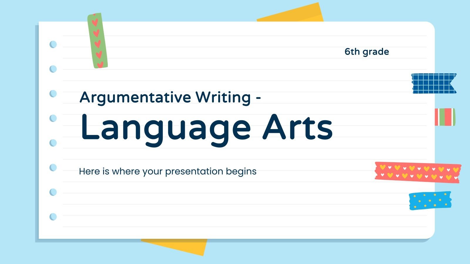 Argumentative Writing - Language Arts - 6th grade