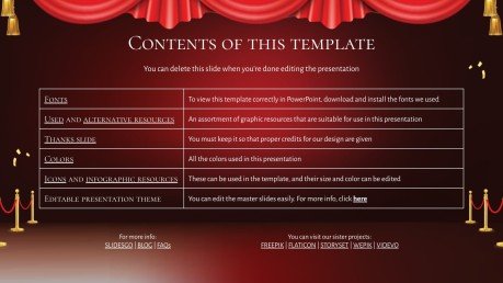 Red Curtain Presentation Template Presentation