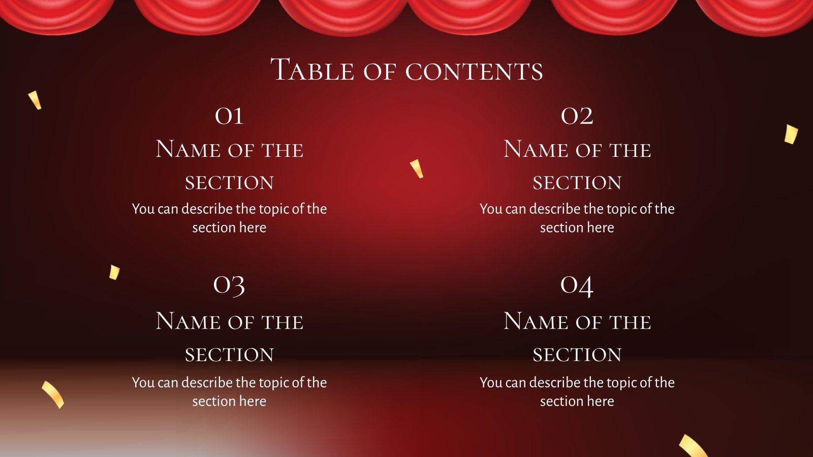 Red Curtain Presentation Template Presentation