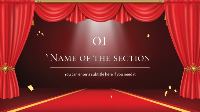 Red Curtain Presentation Template Presentation