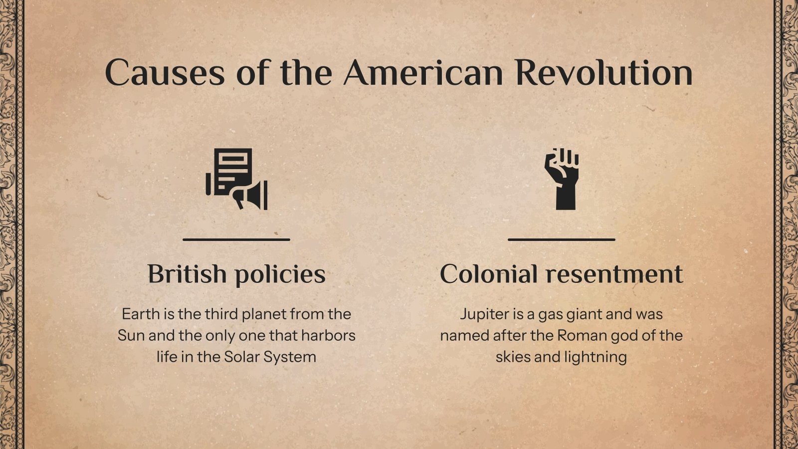The American Revolution - History - 8th grade Presentation