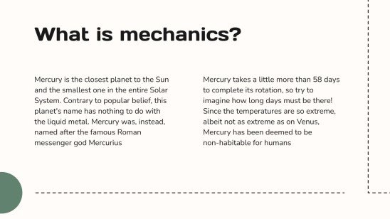 Mechanics - Bachelor of Science in Physics Presentation