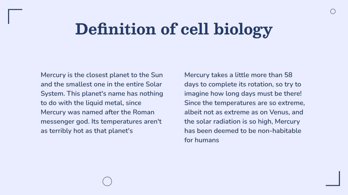 Cell Biology - Bachelor of Science in Biology Presentation