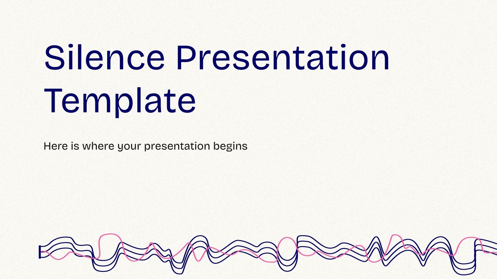 Silence Presentation Template Presentation