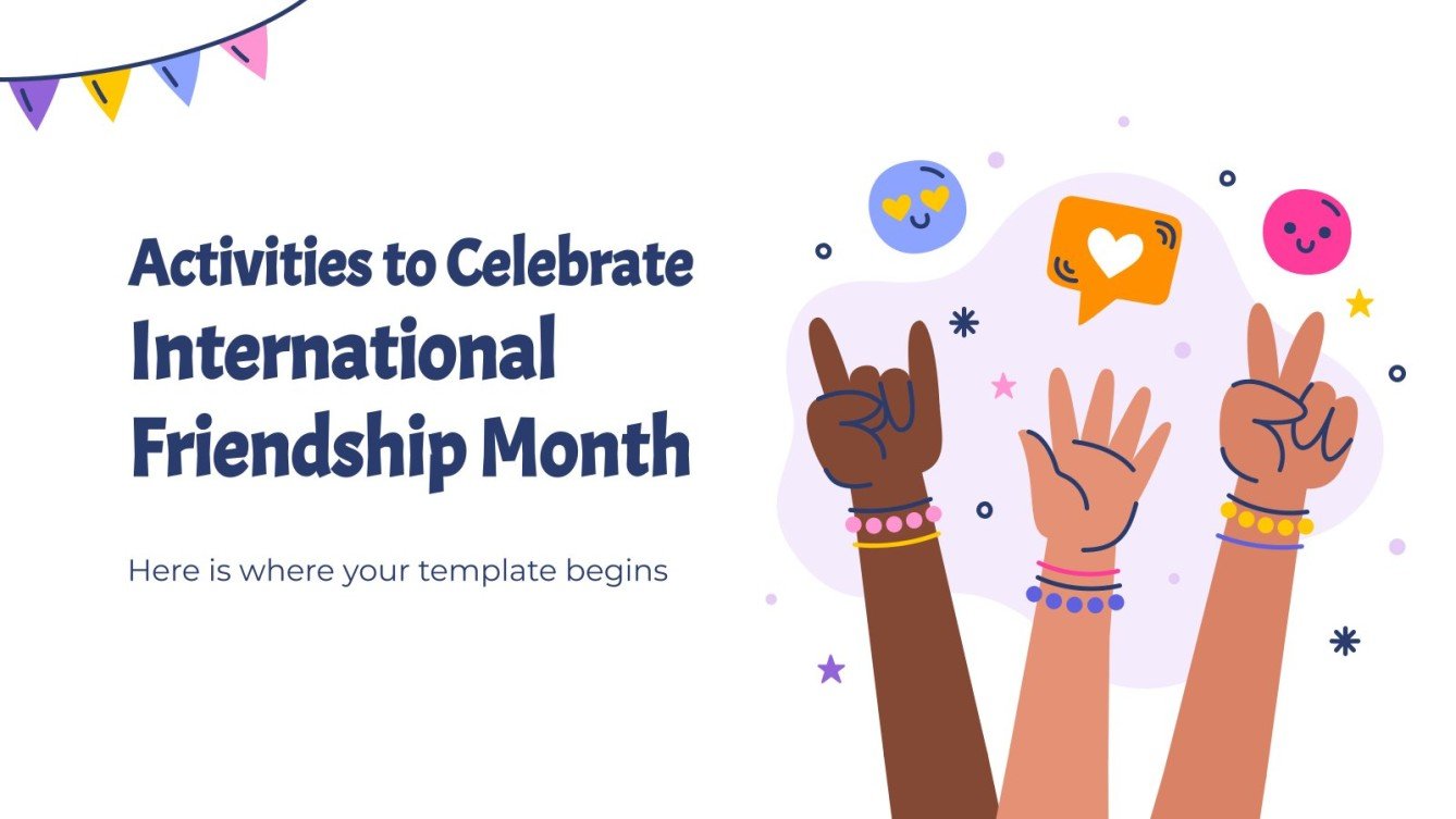 Plantilla gratis sobre la amistad para Google Slides y PPT