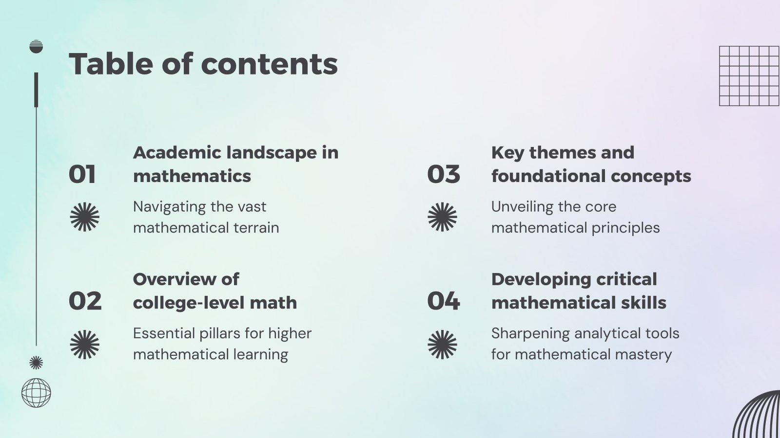 Algebraic Geometry - Master of Science in Mathematics