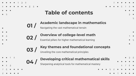 Number Theory - Bachelor of Arts in Mathematics Presentation