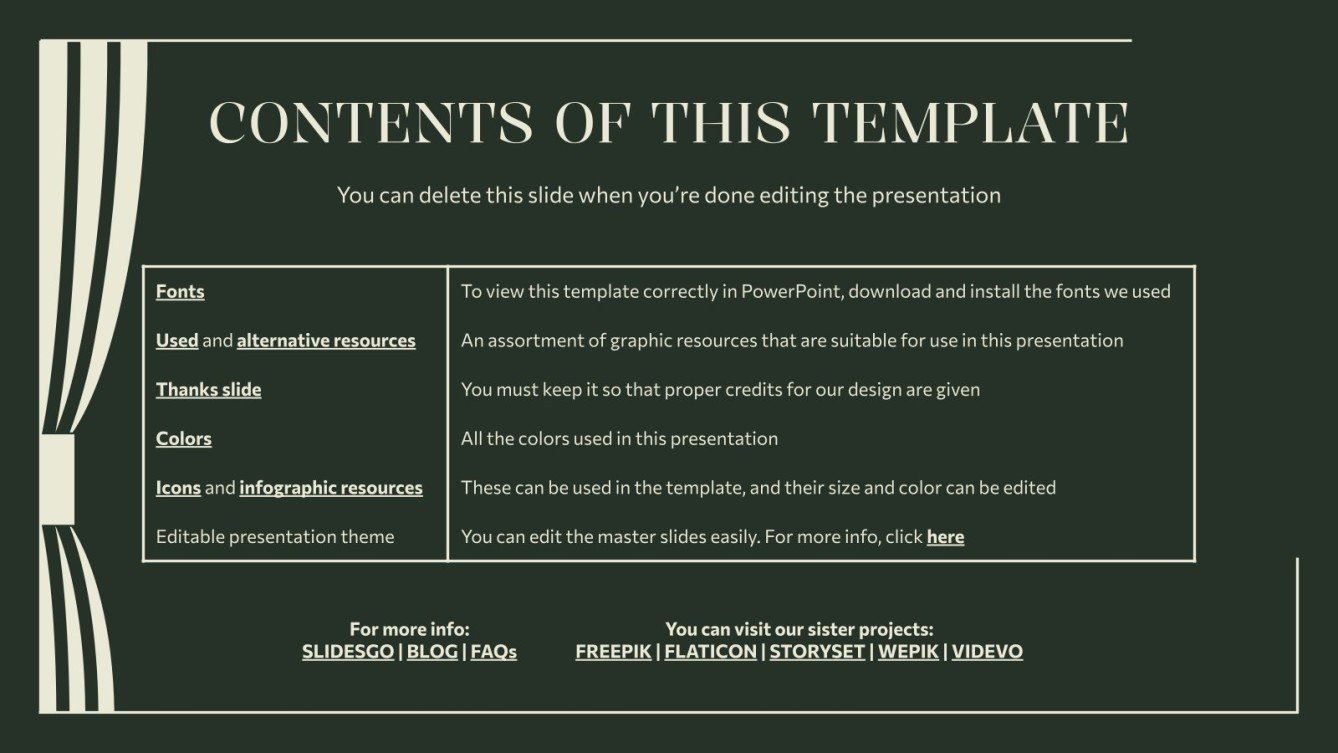 Curtain Presentation Template Presentation