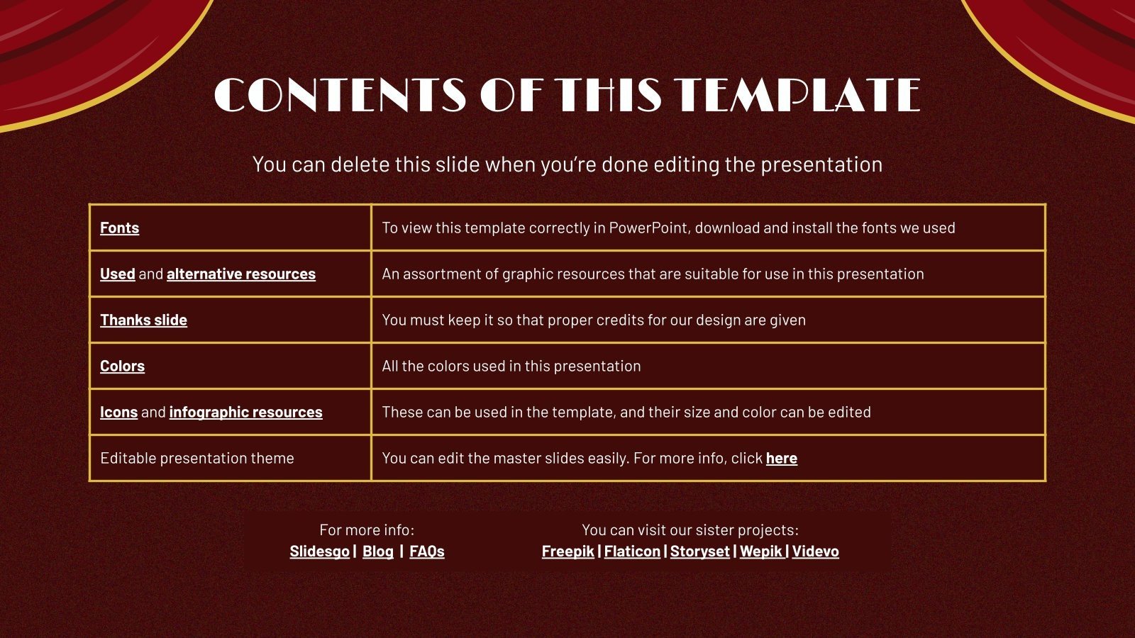 Curtain Background Presentation Template Presentation