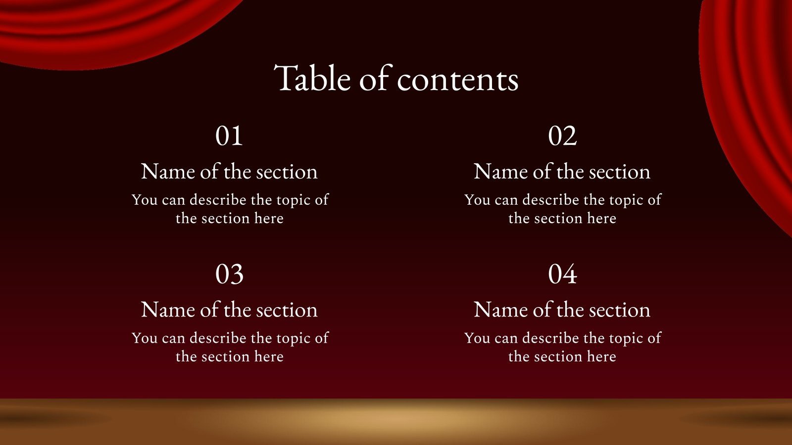 Theatre Curtain Presentation Template Presentation