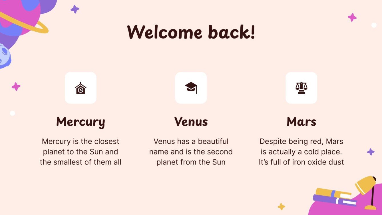 Back to School Activities for Elementary Presentation