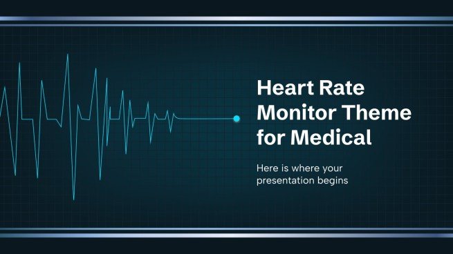 Heart Rate Monitor Theme for Medical Presentation