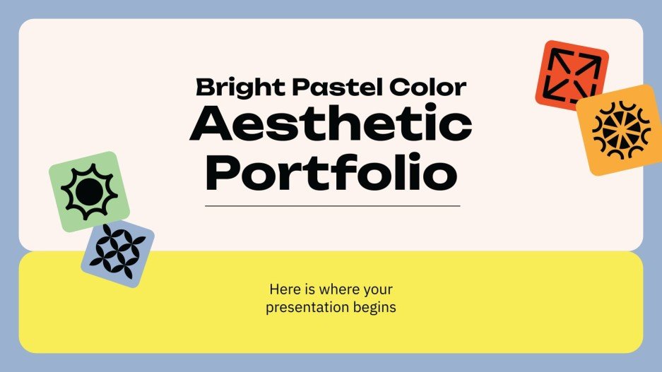 Bright Pastel Color Aesthetic Portfolio Presentation