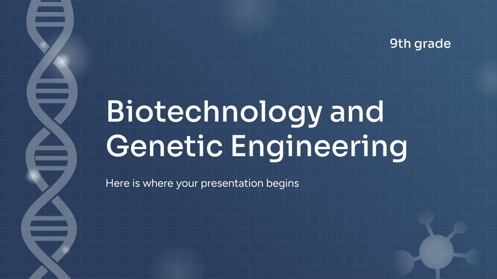 Google Slides and PowerPoint templates about biotechnology