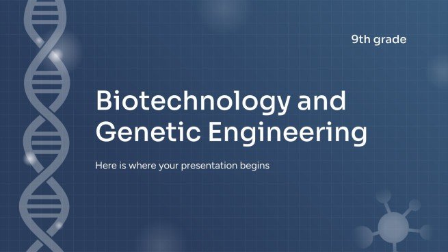 Google Slides and PowerPoint templates about biotechnology