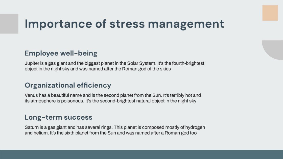 Stress Management at Work Therapy Presentation