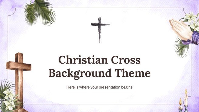 Christian Cross Background Theme Presentation