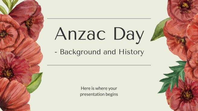 Anzac Day - Background and History Presentation