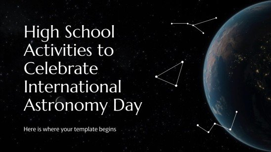 Activities to Celebrate International Astronomy Day