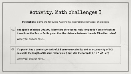 Activities to Celebrate International Astronomy Day