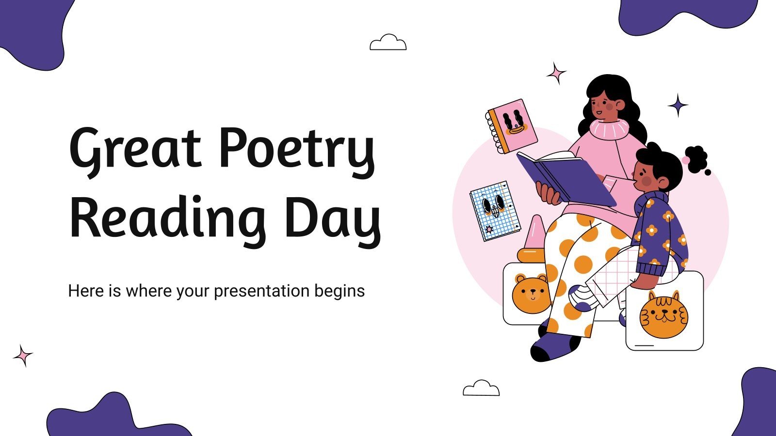 Plantillas gratis para Google Slides y PPT sobre poesía